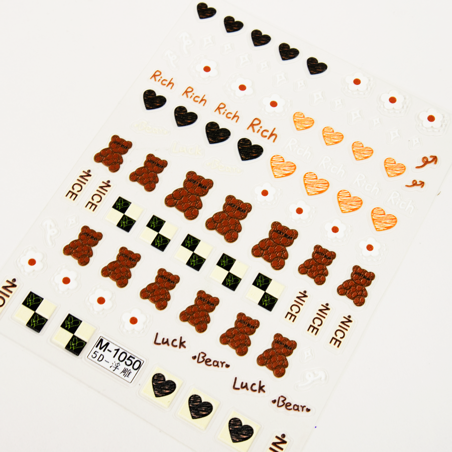 Sticker 5D M-1050 Ositos – Nails Station
