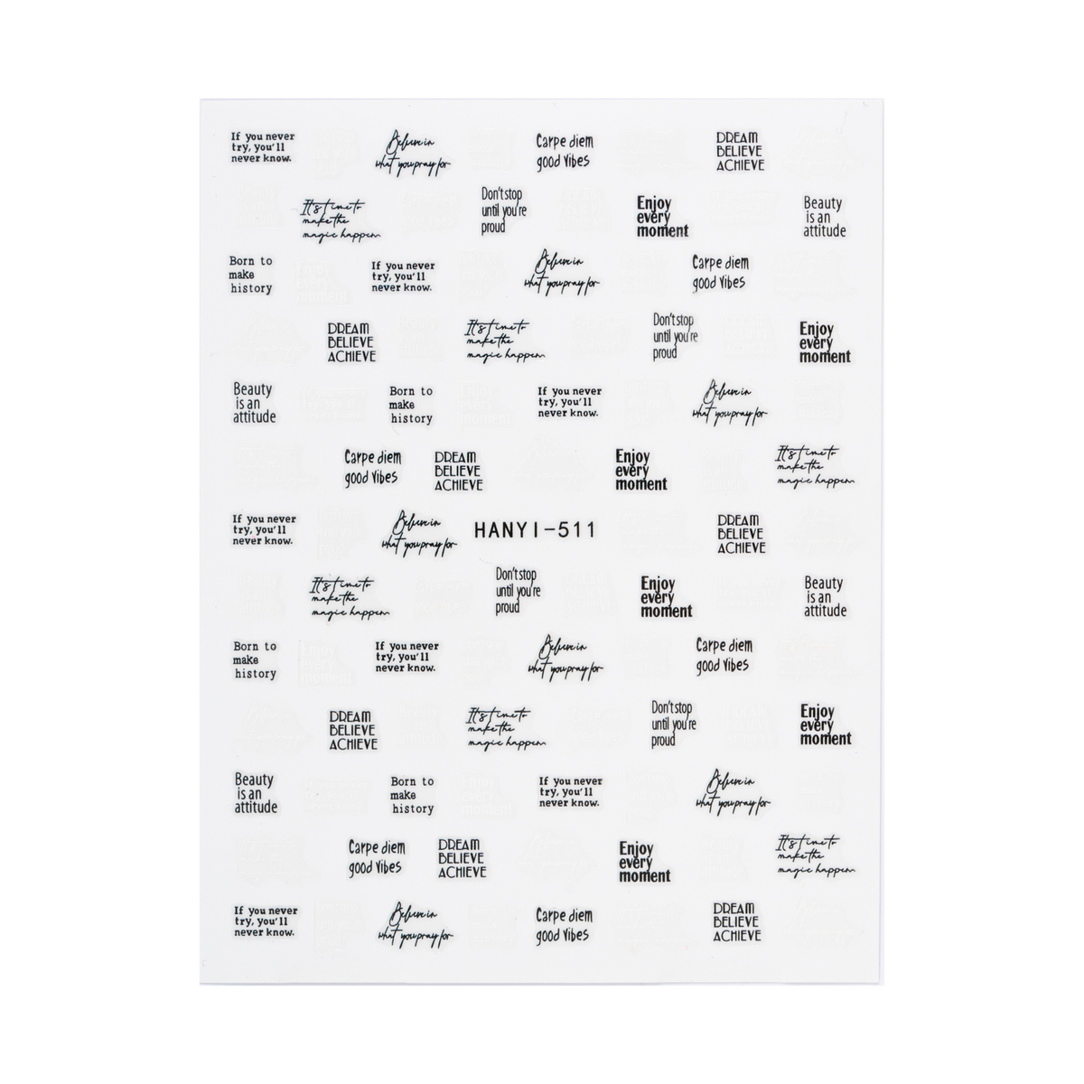 Sticker HANYI-511 Letras – Nails Station